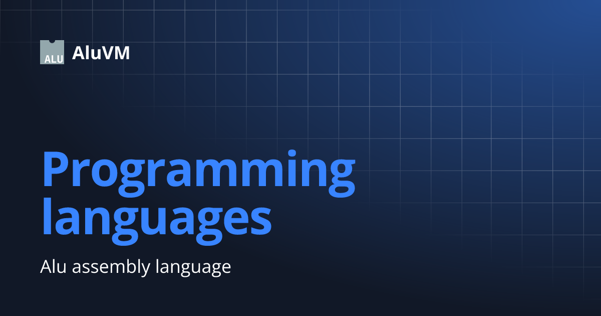 Programming languages | AluVM