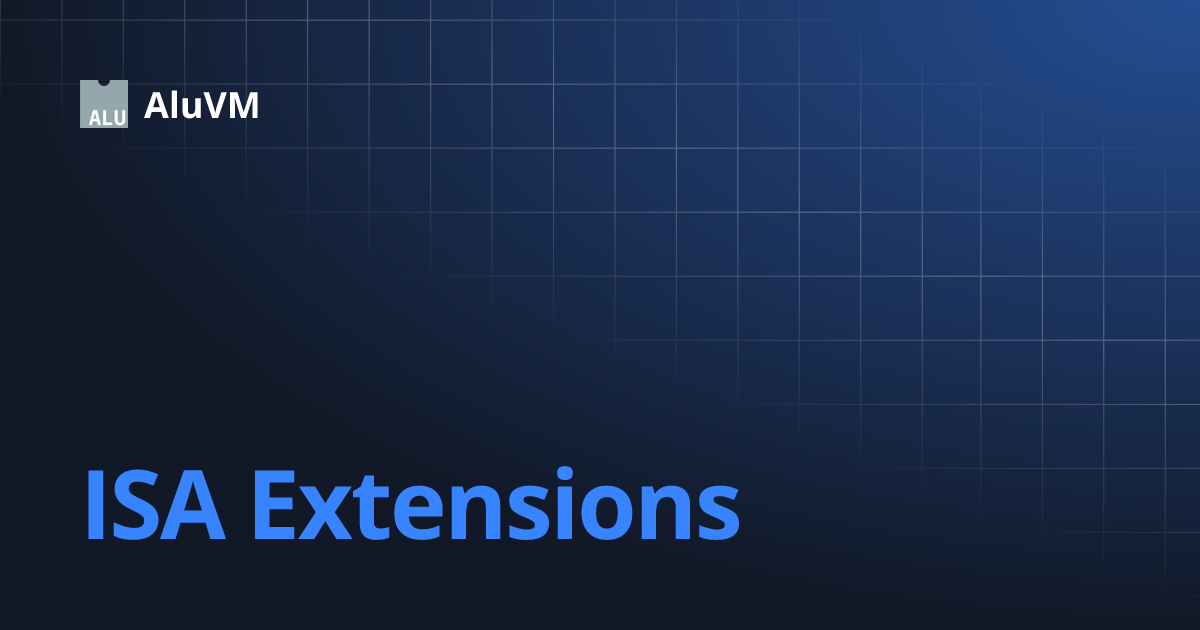 ISA Extensions | AluVM